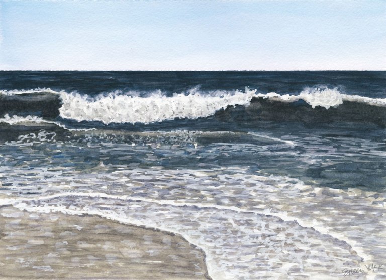 Tips on painting waves in watercolor